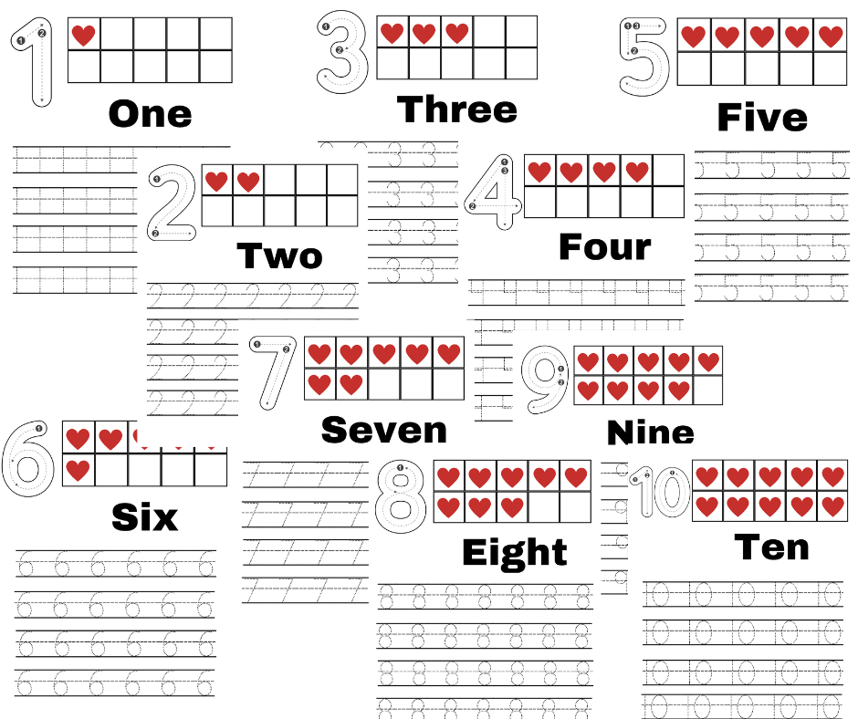 Learn to write Numbers and count Digital Downloads – Dandelion Skye Co